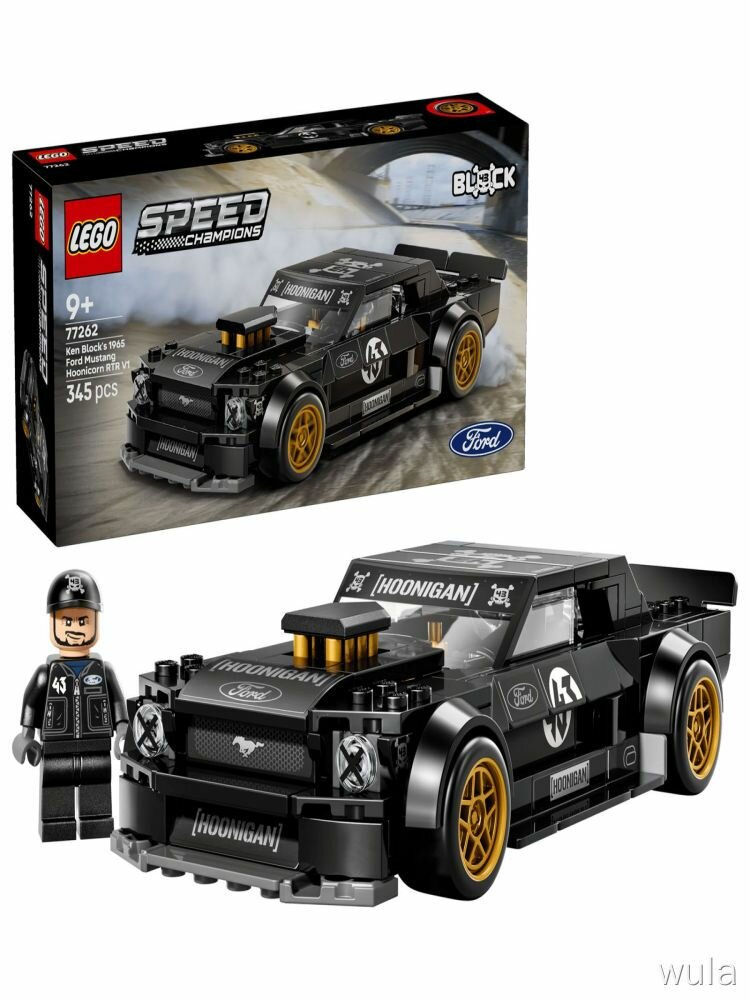 Конструктор LEGO Speed Champions 77262 Mustang Hoonicorn V1 1965 года Кена Блока