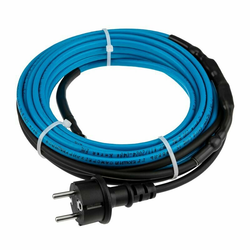 Кабель REXANT греющий саморегул модель srl 15msr-pb, на трубу, 8м/120вт
