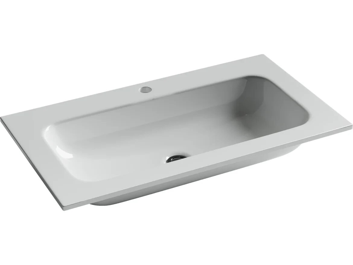Мебельная раковина Ceramicanova Grace CN7012 80, фаянс, белый, 81×45.7×13.7 см