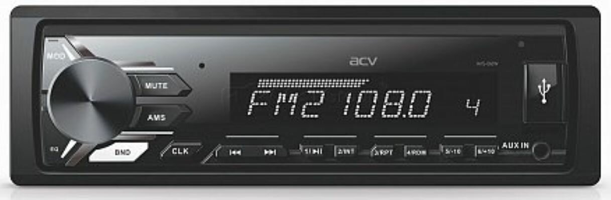 Автомагнитола ACV AVS-812W 1DIN 4х50 Вт, USB, AUх (32209)