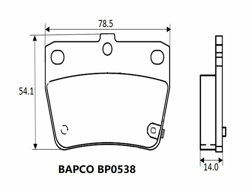 BP0538 Колодки тормозные TOYOTA
