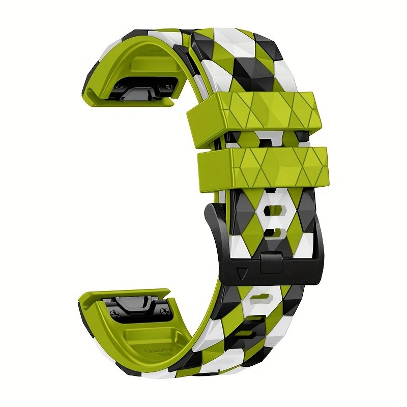 26 мм Премиум футбольный ремешок Quickfit для Fenix 8/7/6/5, Forerunner 970/945/955/965/255, Quatix 7/8/5, Descent, Tactix, Approach, Venu, Vivoactive, Instinct, зеленый 3
