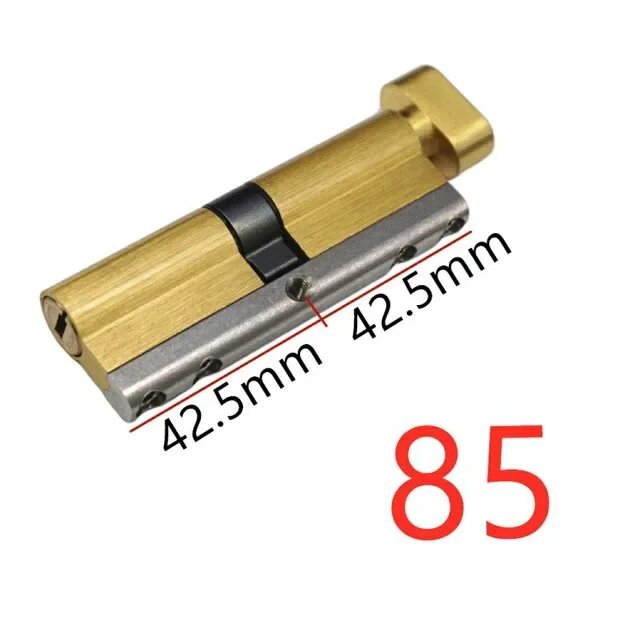 Цилиндр замка латунный 8 ключей 85mm42.5add42.5