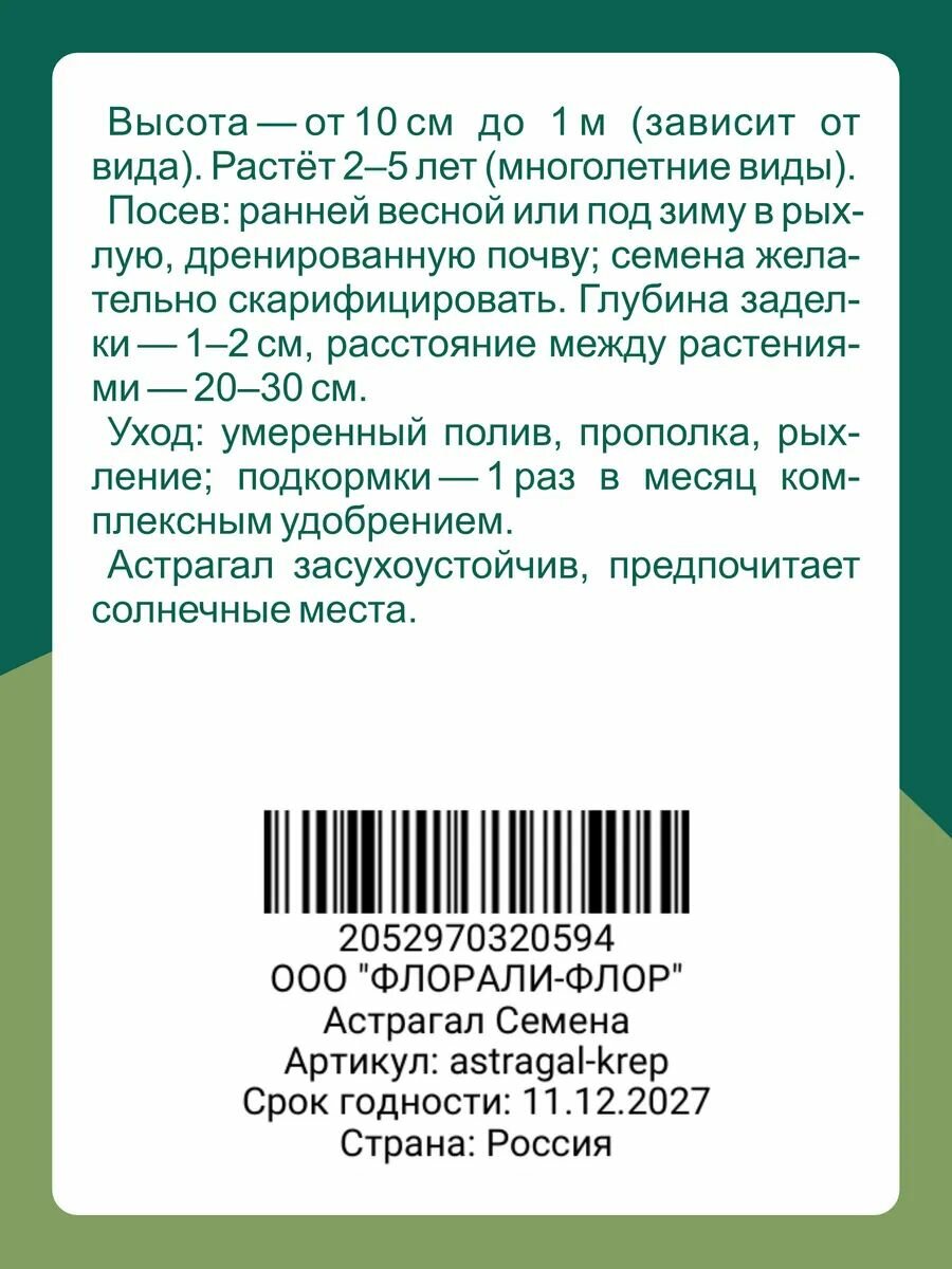 Астрагал Семена — фото 1