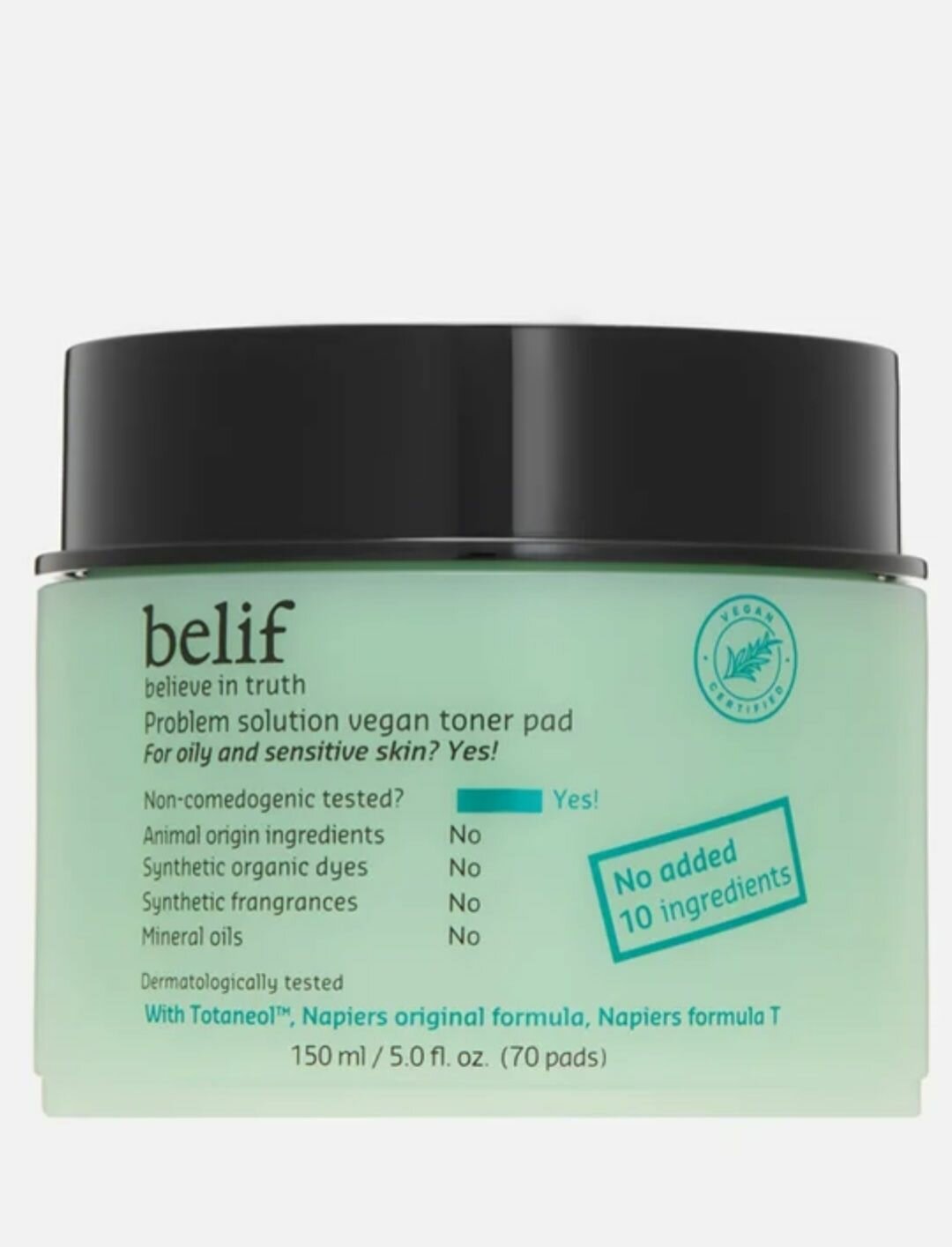 Отшелушивающие диски для лица BELIF problem solution vegan