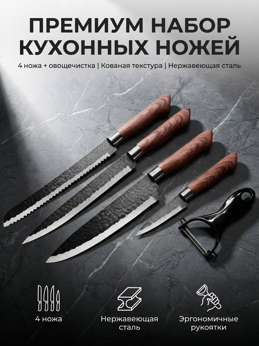 MORENOS Набор кухонных ножей