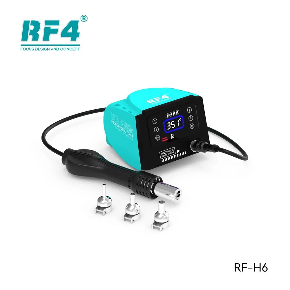 RF4 Паяльный фен 600 Вт, Индукционный, 6 предметов, RF-H6