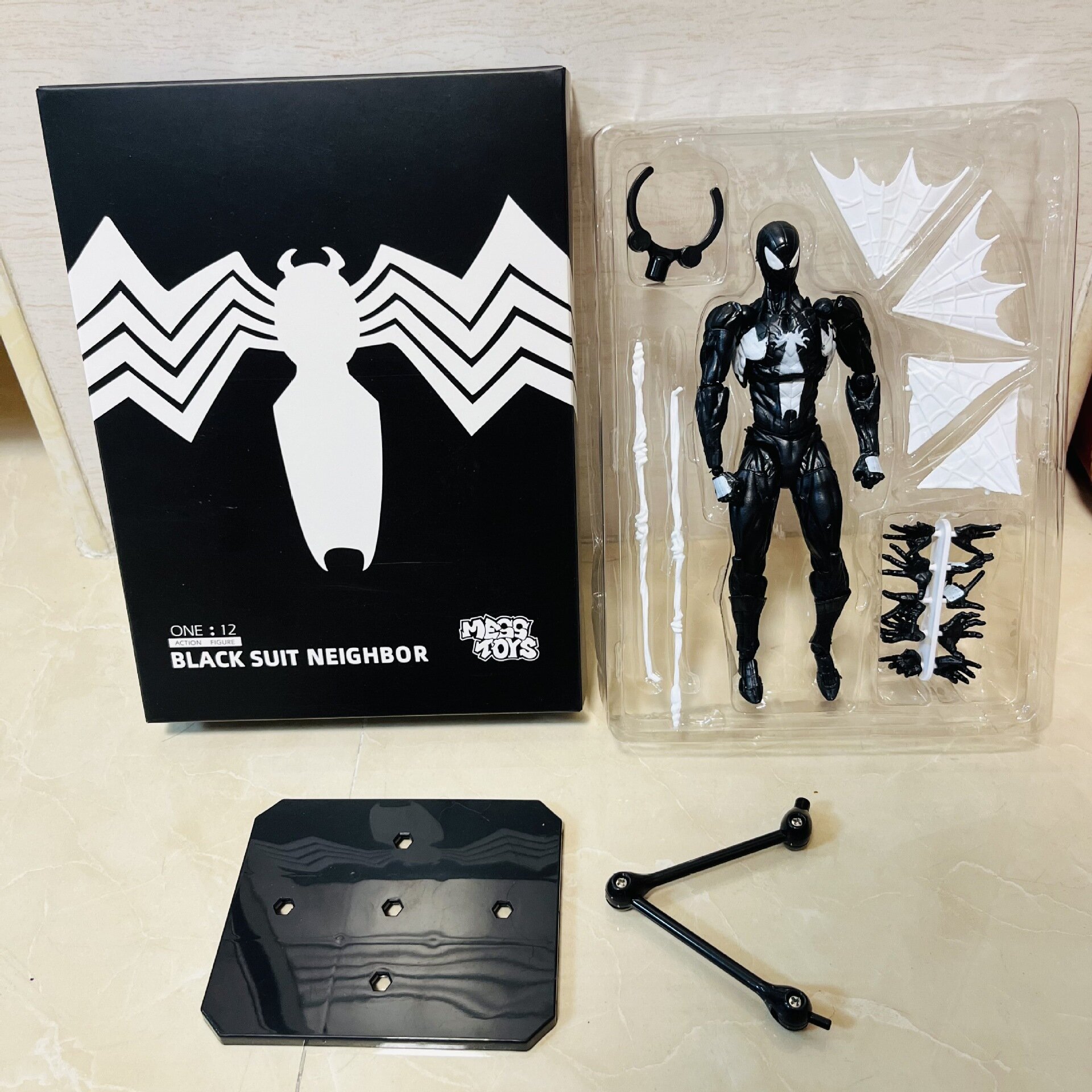 Фигурка симбиотического паука Black Neighbor от CT Kaiyodo Amazing Yamaguchi в стиле SHF, высококачественное украшение.