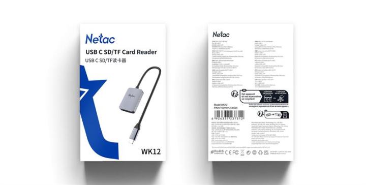 Netac WK12GYCN USB-C SD/microSD Card Reader/Writer — фото 1