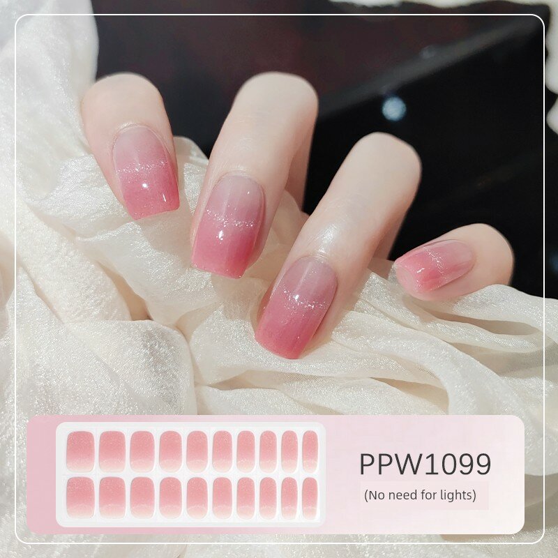 PPW1099 Cat Eye Наклейки для ногтей из бумаги без нагрева, полный набор - декоративные стикеры для женщин