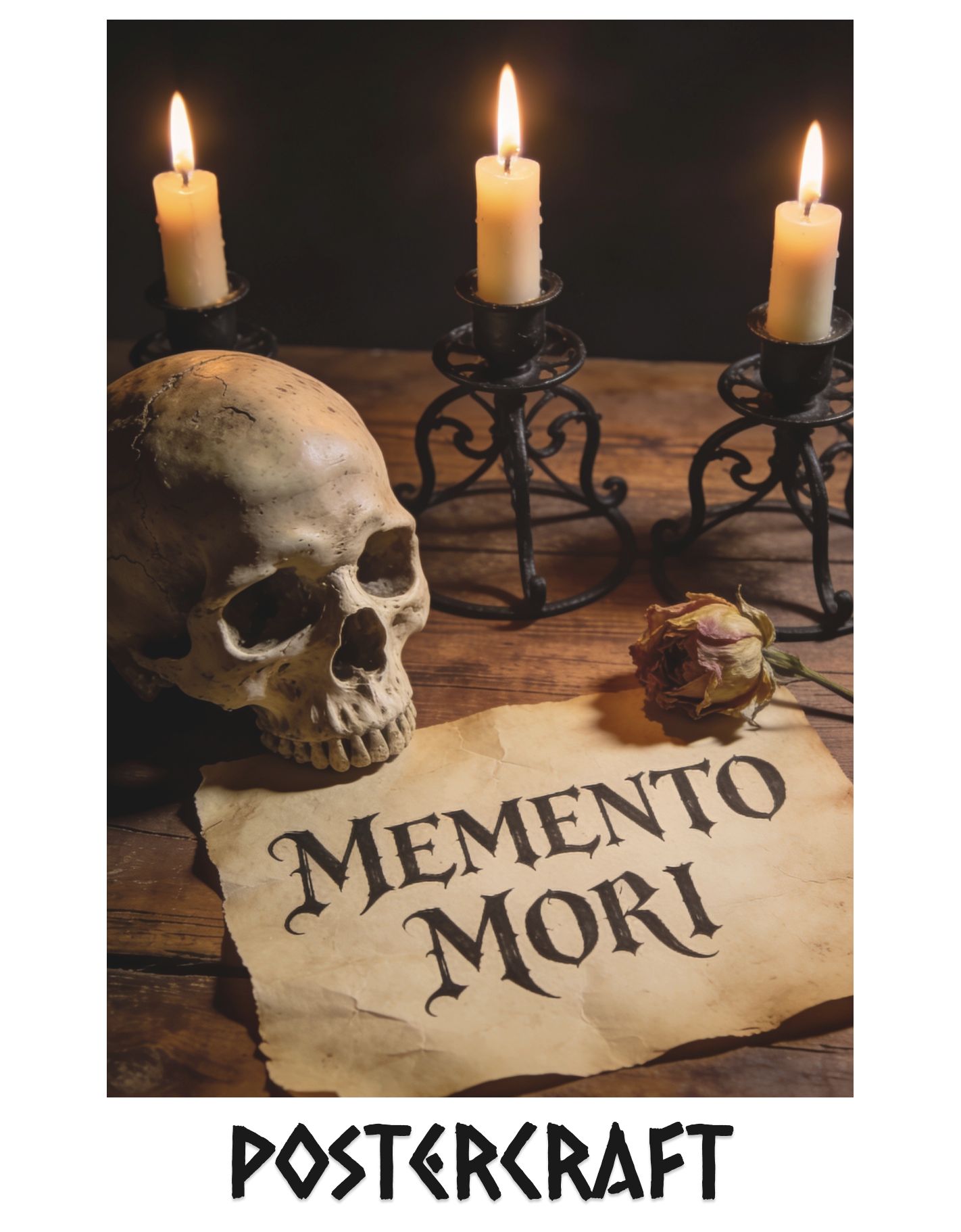 Постер "Memento Mori / Vanitas" (Dark Academia), А3, глянцевый, 42х29.7см
