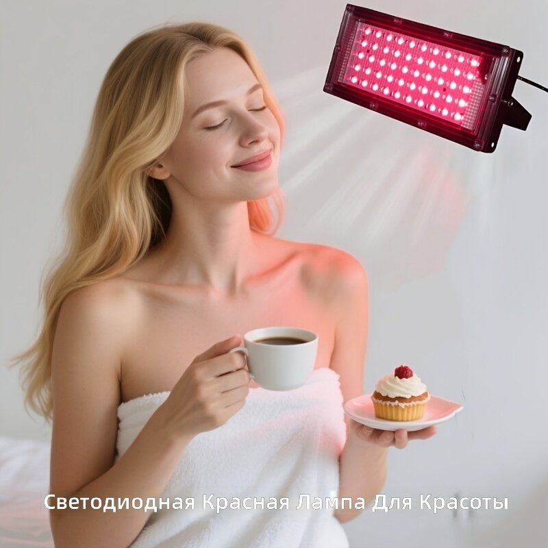 Светодиодная панельная лампа красного света 660 нм, 50 светодиодов, 1 шт, питание от USB, для лица и всего тела