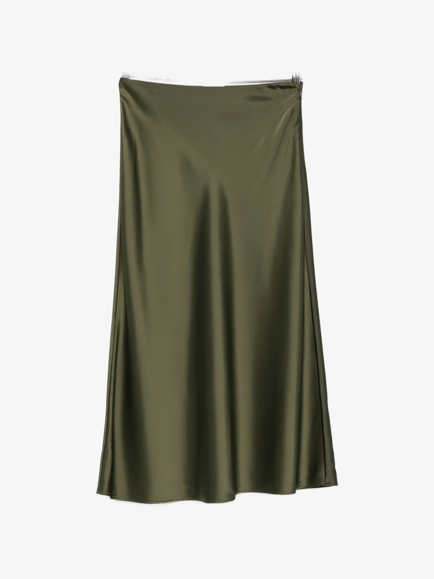 Юбка Satin-finish flared maxi skirt