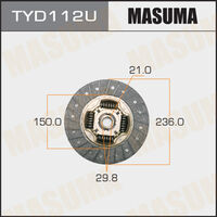 Диск Сцепления Lexus Es300 91-97 (Masuma TYD112U)
