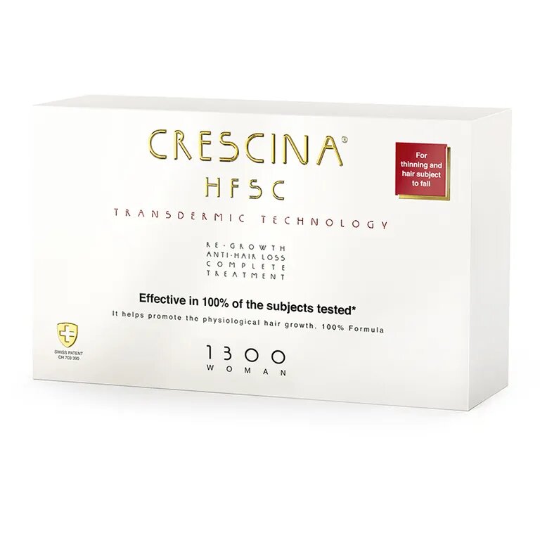 Crescina Лосьон для стимуляции + Лосьон против выпадения для женщин 1300 10+10 амп 10 + 10 АМП