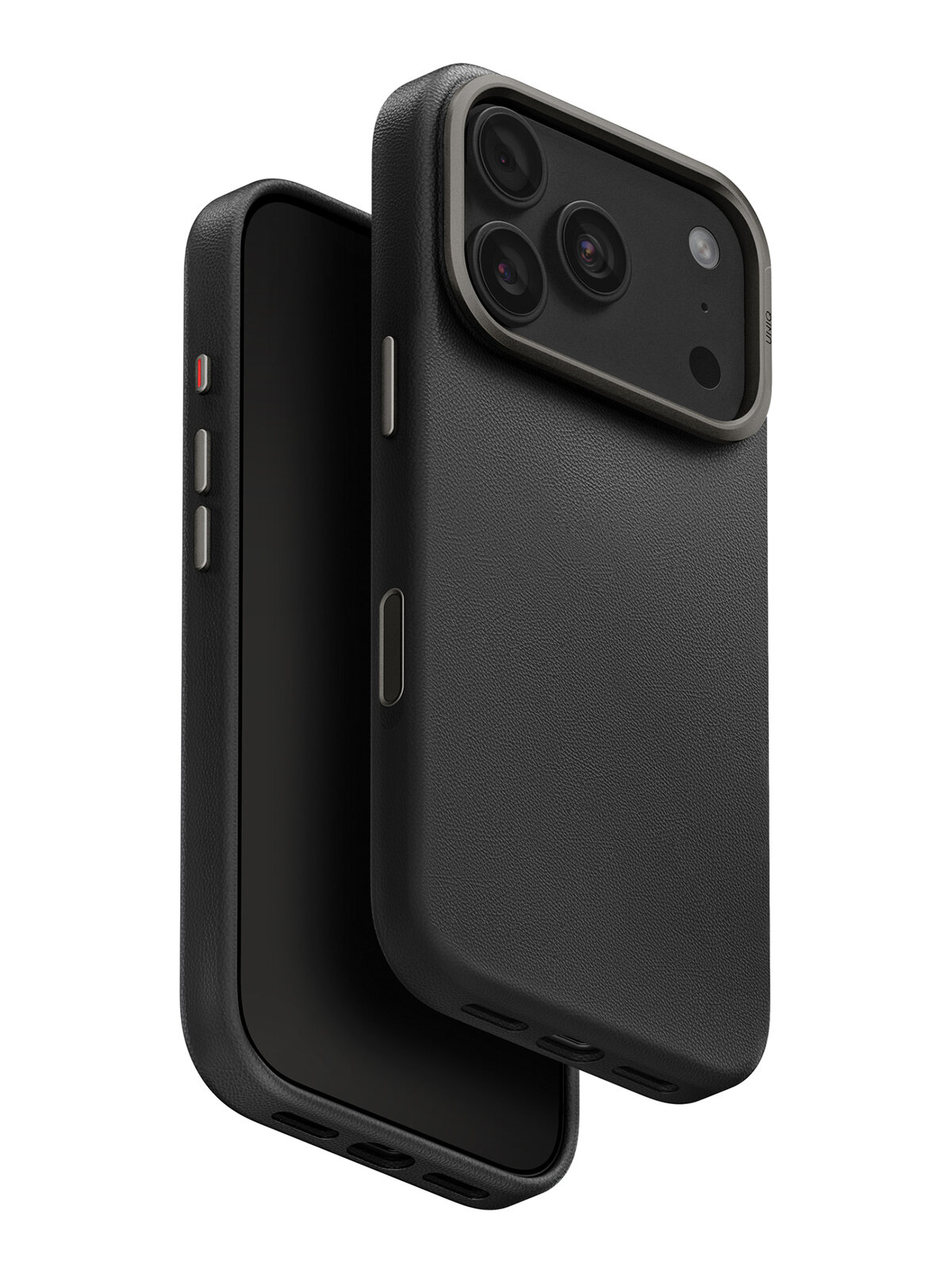 Чехол Uniq на iPhone 18 Pro/17 Pro, Lyden из премиальной экокожи, с магнитами MagSafe, с мягкой подкладкой, черный