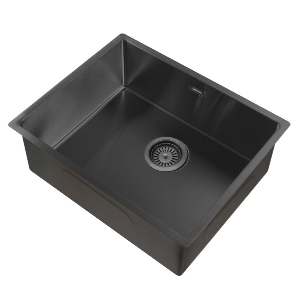 Кухонная мойка ABBER Wasser Kreis AF2196MB, нержавеющая сталь, черная матовая