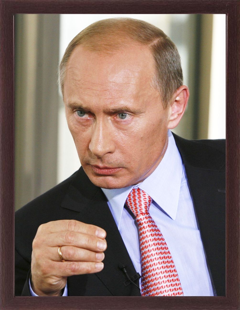 Портрет Владимира Путина, 21х30 см. на холсте, в раме