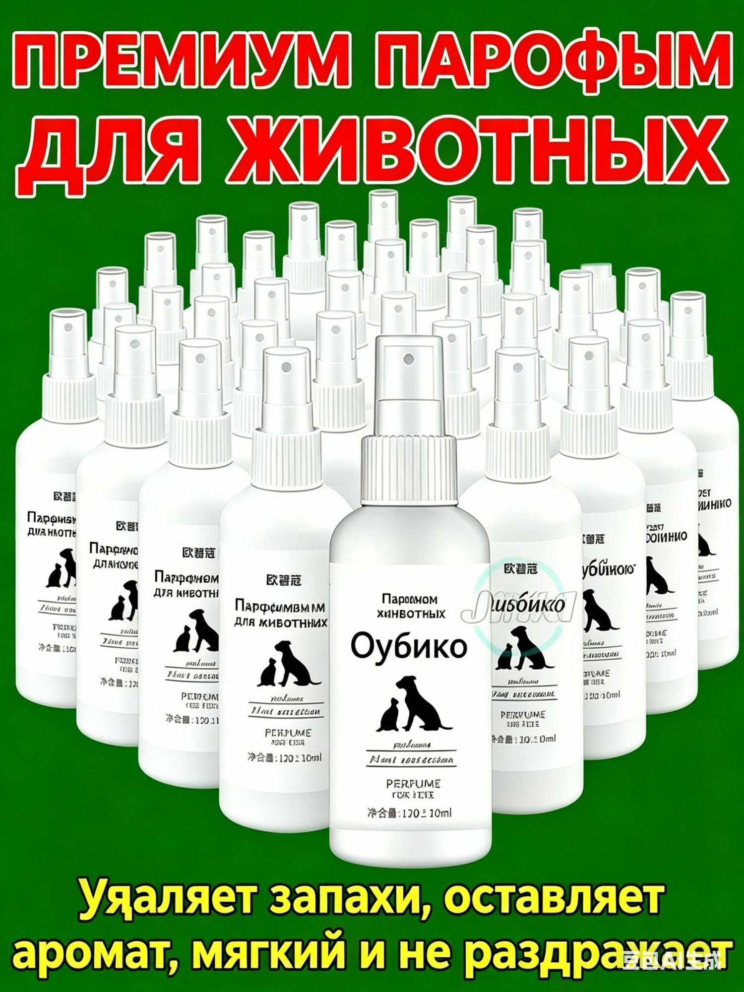 Парфюм для собак и кошек,5 мл, освежитель для шерсти, устраняет запахи, гипоаллергенный, для всех пород