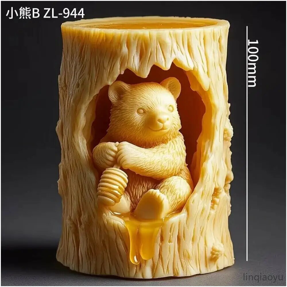 Силиконовая форма/"3D мишка" и может использоваться для изготовления Гипсовой, свеча, мыла и шоколада