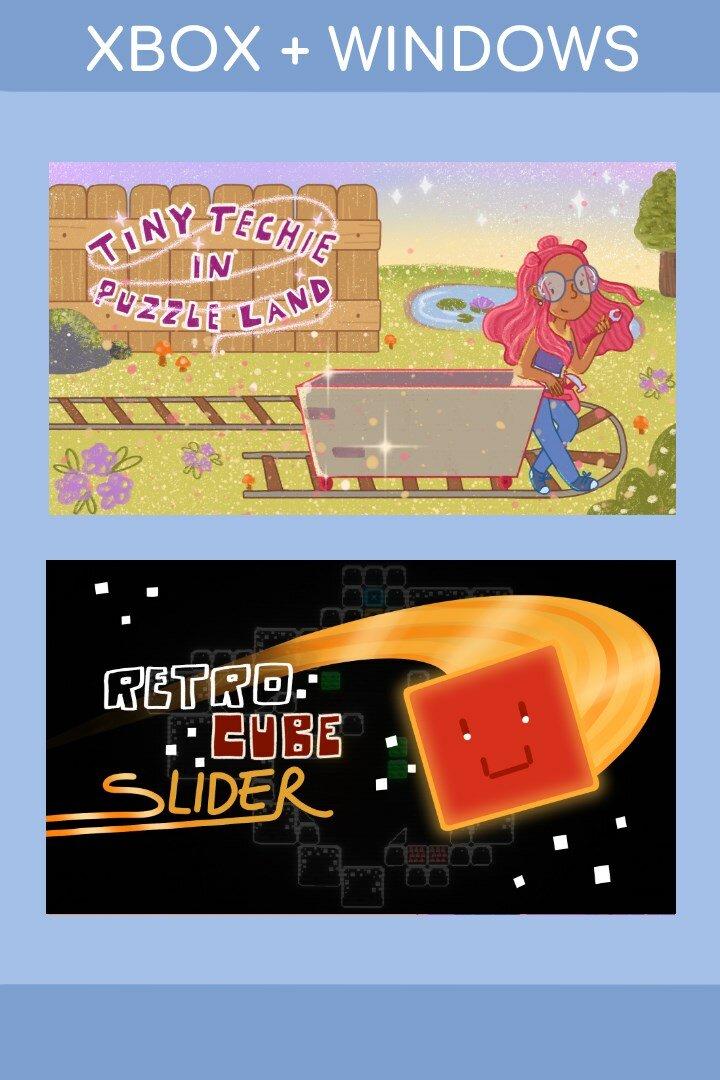 Набор Tiny Techie in Puzzle Land / Retro Cube Slider (Bundle) — Xbox Series X|S, Xbox One, PC — Цифровая активация