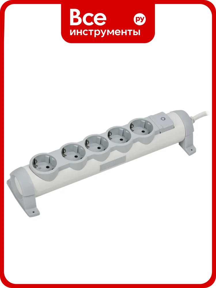 Удлинитель IEK COMFORT У05К 5 мест 5м 3х1,5мм2 16А белый 694685