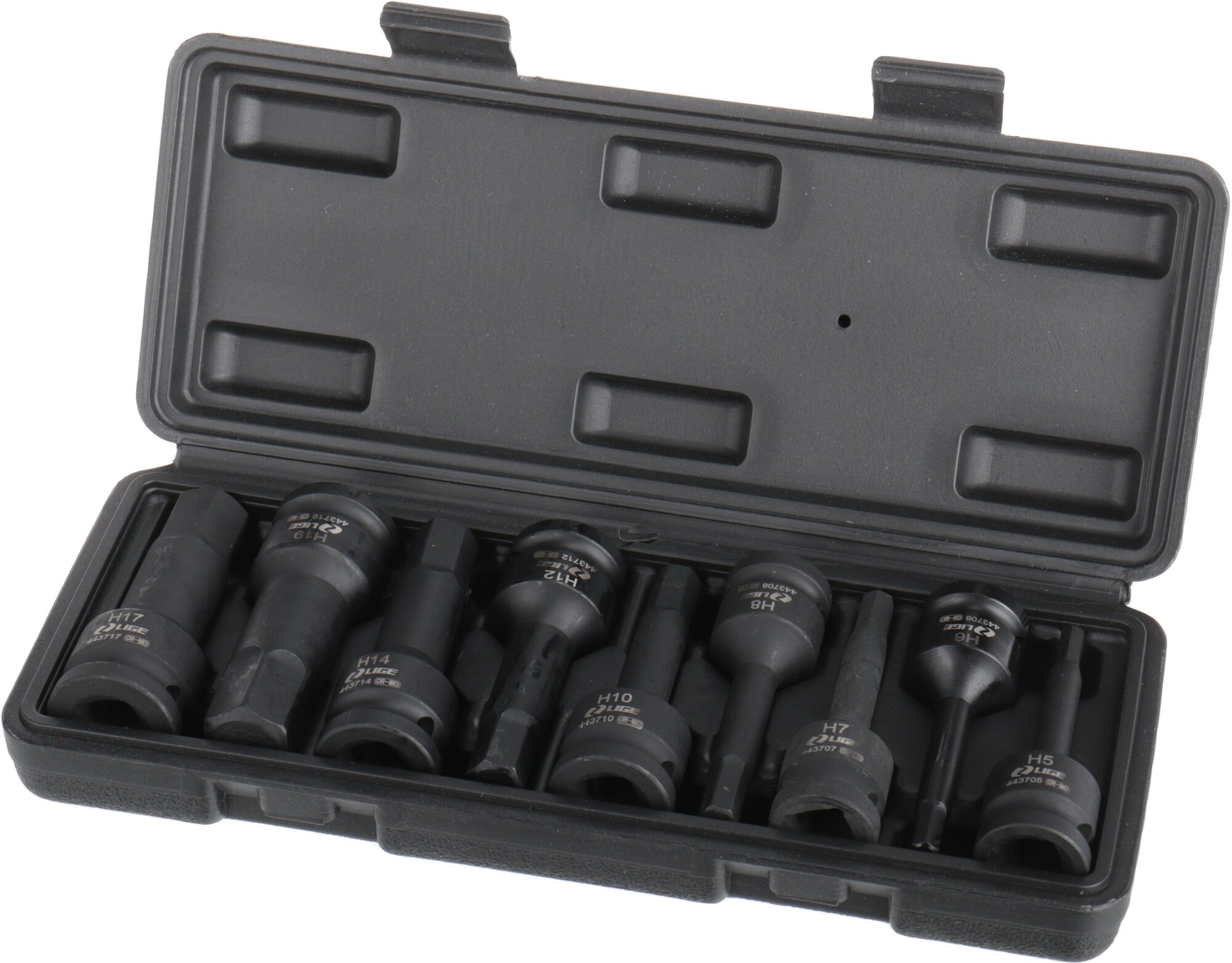 LG-S44709 Набор головок-бит HEX ударных 1/2", 9пр.(Н5-H19) LIGE LG-S44709