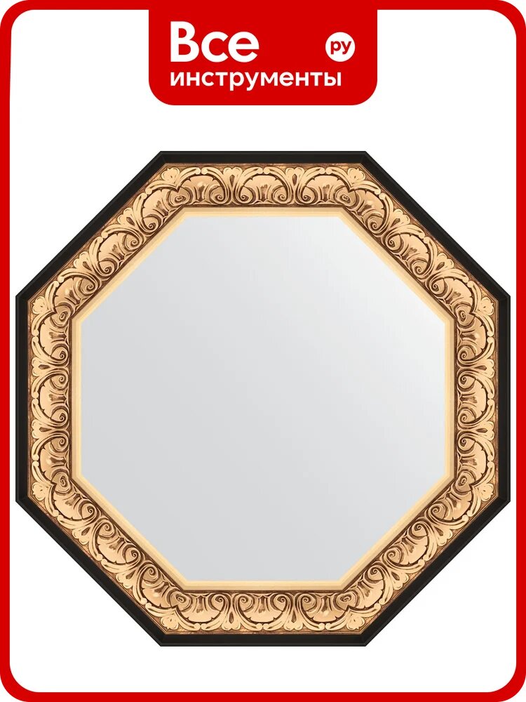 Зеркало EVOFORM в багетной раме - барокко золото 106 mm (80,4x80,4 cm) 3846