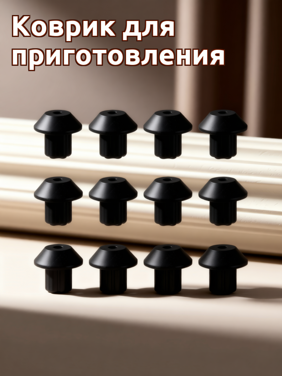 48 Штук Ноги Для Решетки Газовой Плиты Из Термостойкой Резины Чёрного Цвета 1.00X1.00X0.90Cm