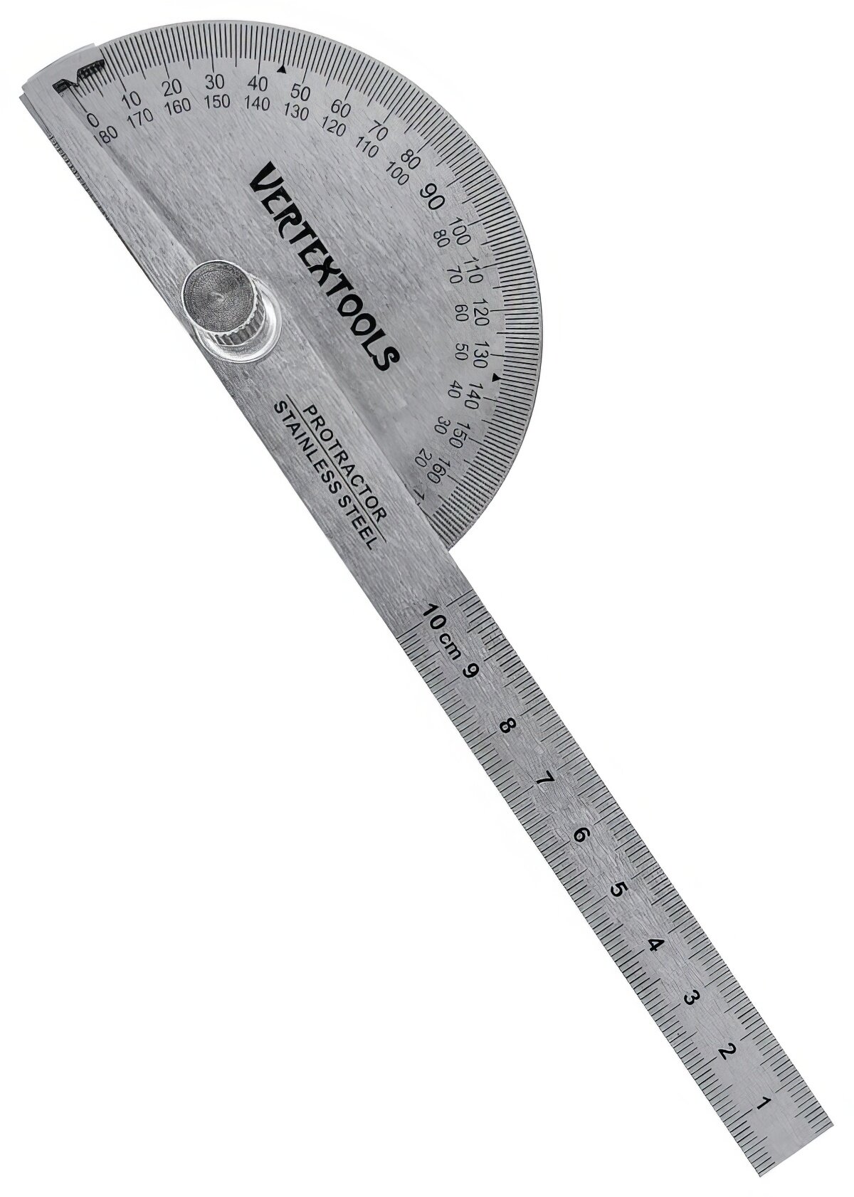 Транспортир с линейкой vertextools 90x150мм 3040-90-150