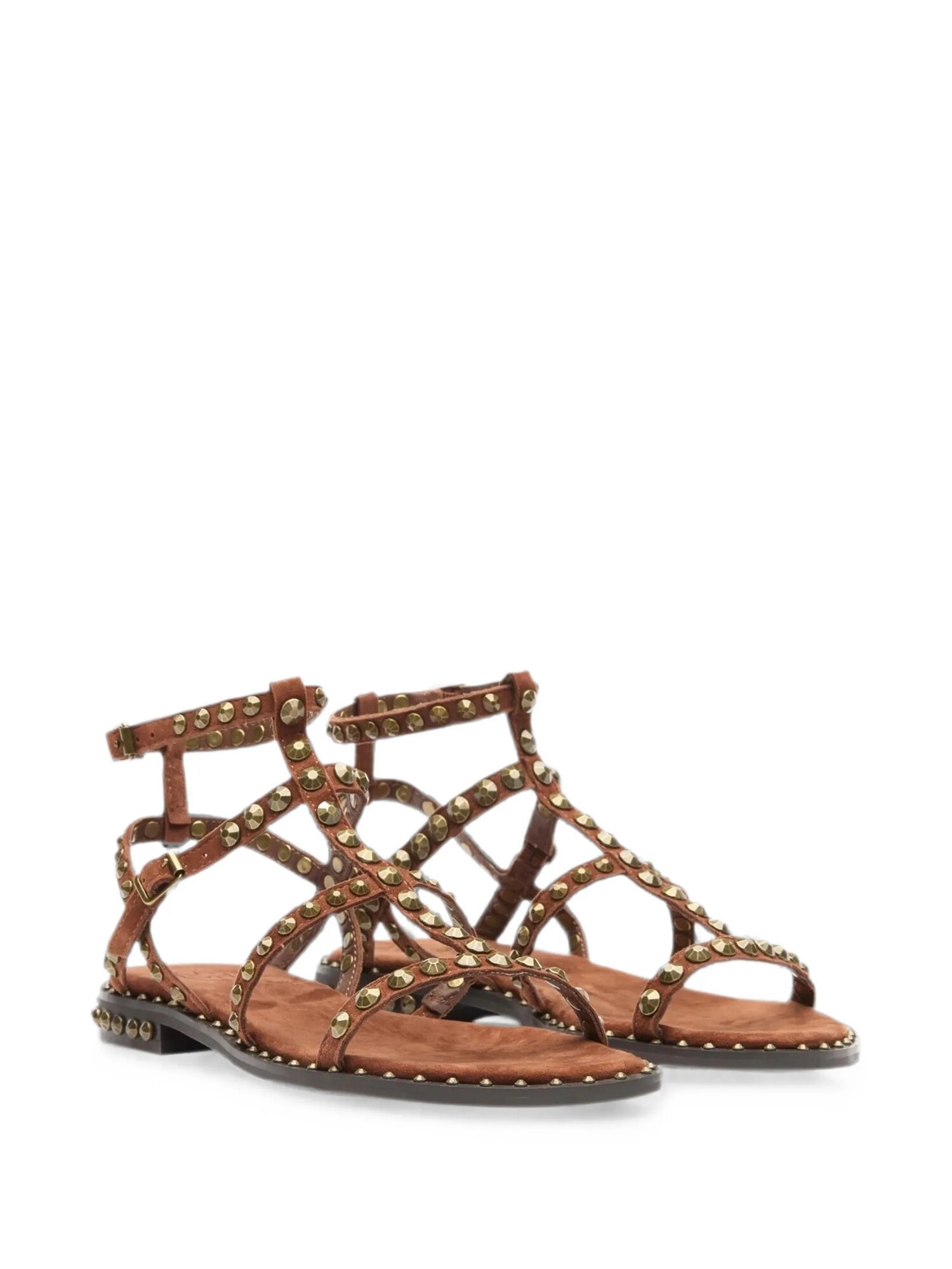 Босоножки ASH Play studded cage sandals, размер 39, brown — фото 1