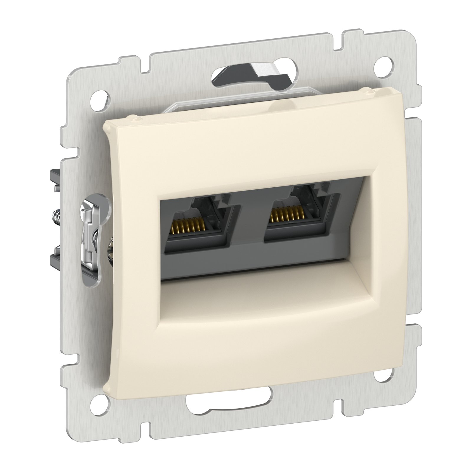 RJ-45 UTP 2 разъема на захватах слоновая кость, Valena, Legrand (IEK), арт. 6941471 (бывший 774147)