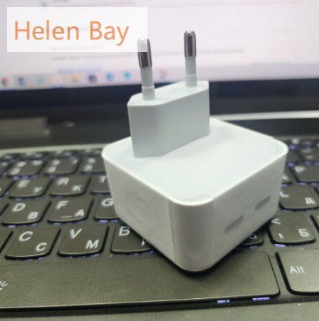 Быстрая двухпортовая зарядка на 2 USB-C TYPE C (USB-C)35Вт, Блок питания 2 выхода/Сетевое зарядное устройство 2 разъема /адаптер питания на 2 устройства тайпси GaN быстрая зарядка GaN