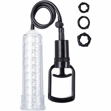 Toyfa A-toys Vacuum Pump 23,5 см, прозрачная Вакуумная помпа с пупырышками внутри