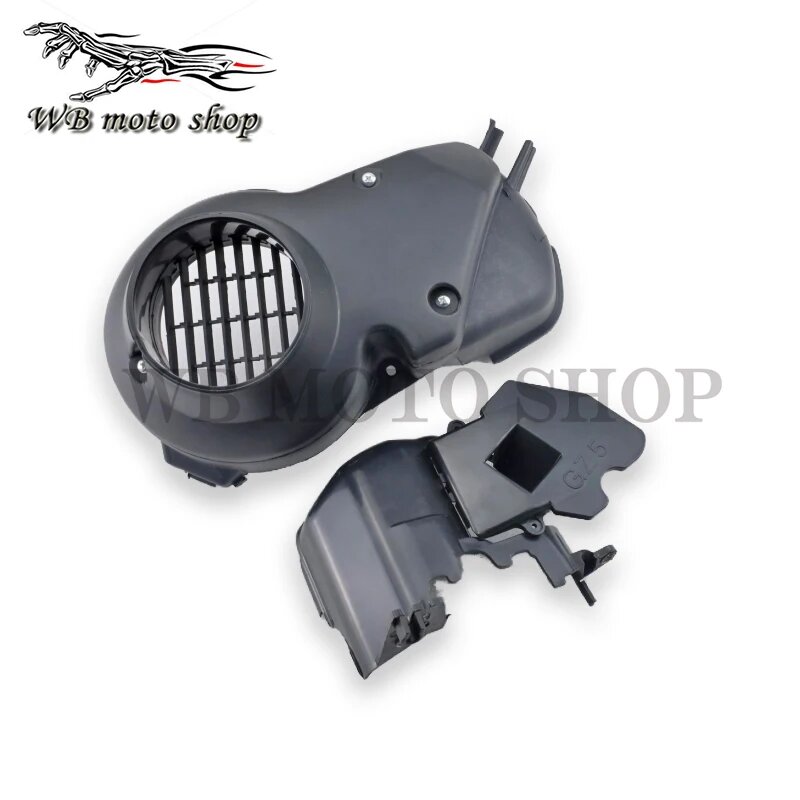 Скутер мотоцикла, крышка вентилятора, крышка охлаждения вентилятора двигателя для HONDA DIO DIO50 AF18 AF25 AF27 AF28, крышка вентилятора из углеродного волокна, Серый