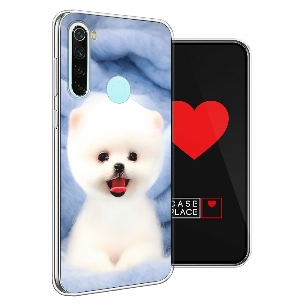 Чехол на Xiaomi Redmi Note 8 / Сяоми Редми Нот 8 с принтом Белый пёсик — фото 1