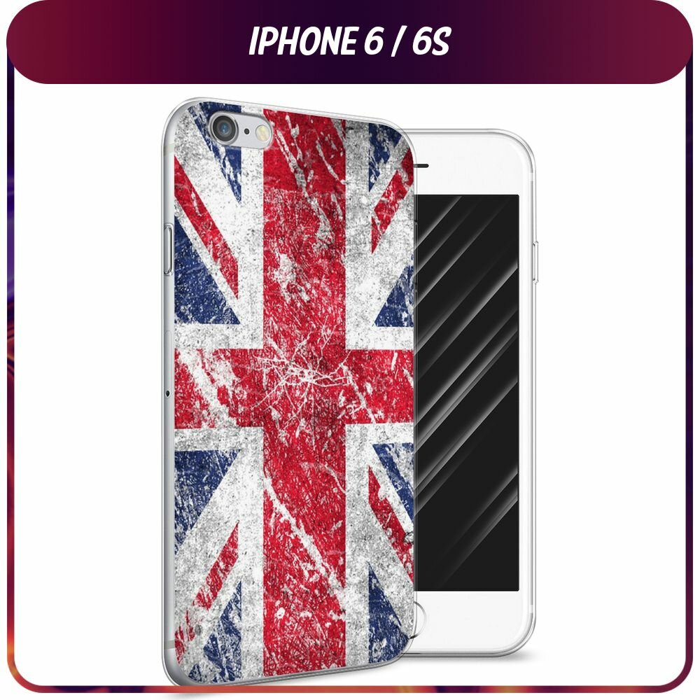 Чехол на Apple iPhone 6 / Айфон 6 с принтом "Флаг британский"