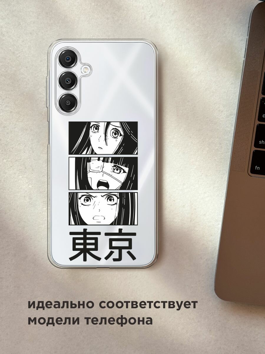 Чехол на Samsung Galaxy A16 / Самсунг А16 с принтом "Tokyo girls", прозрачный — фото 1