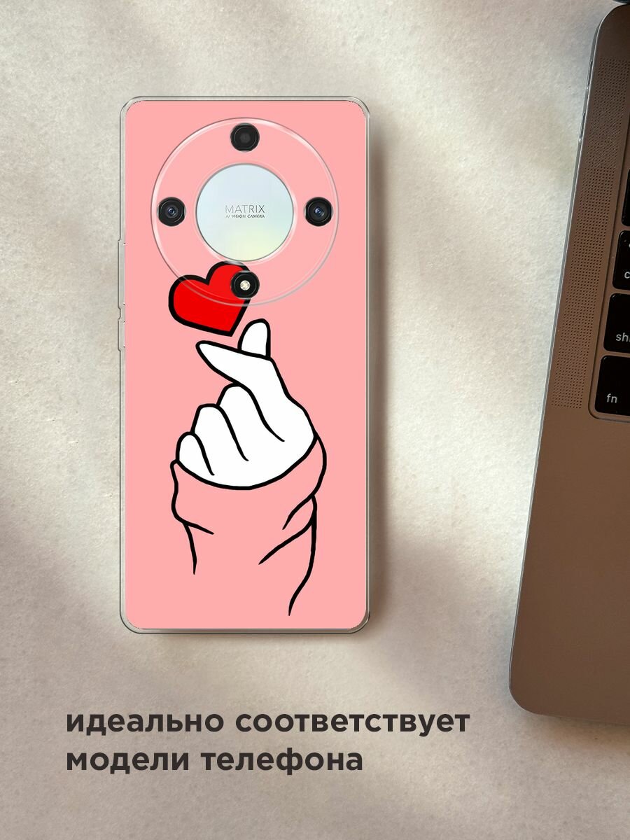 Силиконовый чехол на Honor X9A / Хонор X9A с принтом "Милое сердечко" — фото 1