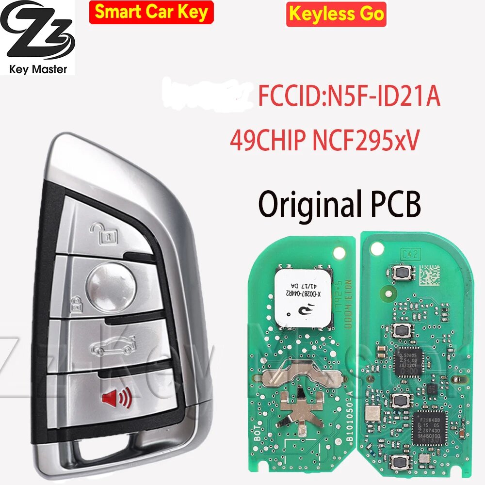 ID49 434 МГц бесконтактный автомобильный дистанционный ключ N5F-ID21A, оригинальная печатная плата для BMW G серии 3 5 6 7 X3 X5 X7 G01 G02 G08 G30 G31 G32 G38 fang 3 1BT, 433-434MHZ