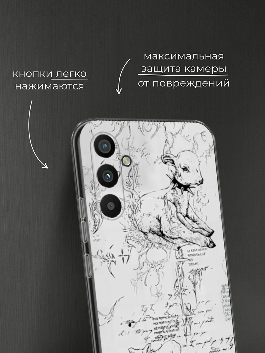 Чехол на Samsung Galaxy A34 / Самсунг A34 с принтом "Готический ягненок" — фото 1
