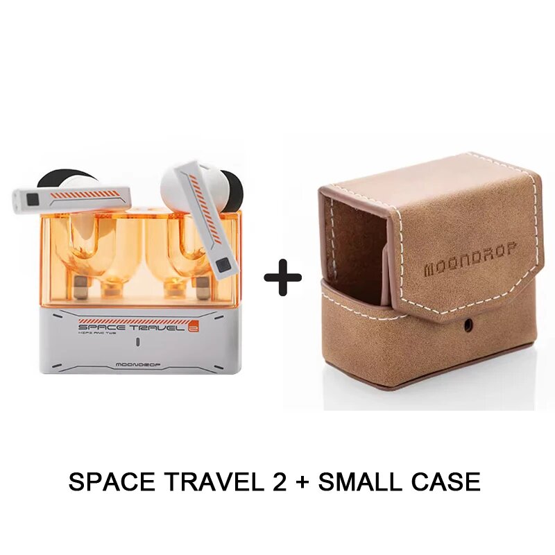 Наушники MOONDROP Space Travel 2, Hi-Fi, беспроводная TWS с шумоподавлением, Bluetooth 6,0 ANC, игровой режим с низкой задержкой, игровая гарнитура SBC/AAC White with case
