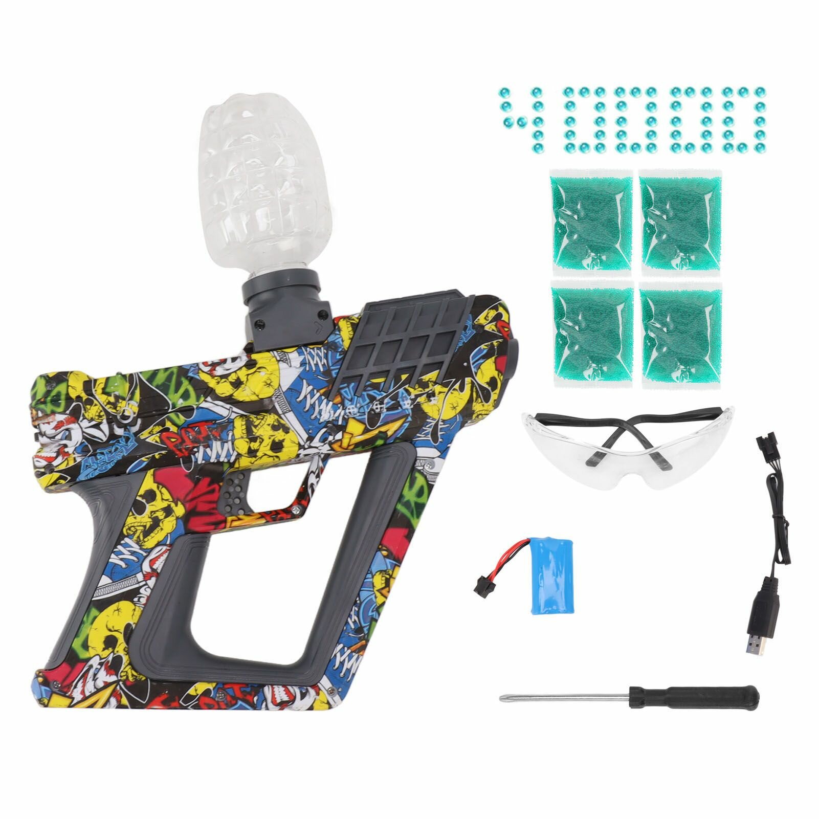 Электрический гелевый шарик-игрушка для взрослых и детей, экологически чистый автоматический водяной шар, брызги-бластер для стрельбы, командные игры, сорок тысяч водяных шариков