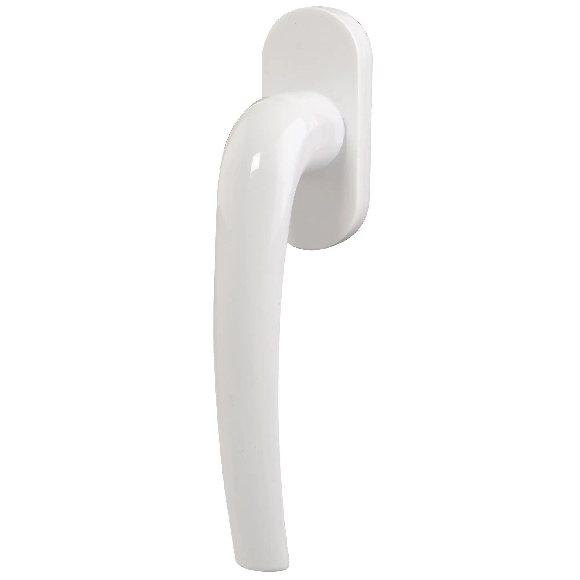 Ручка оконная 35 мм ЦАМ белого цвета для ПВХ окон с легким хватом и прочной фиксацией