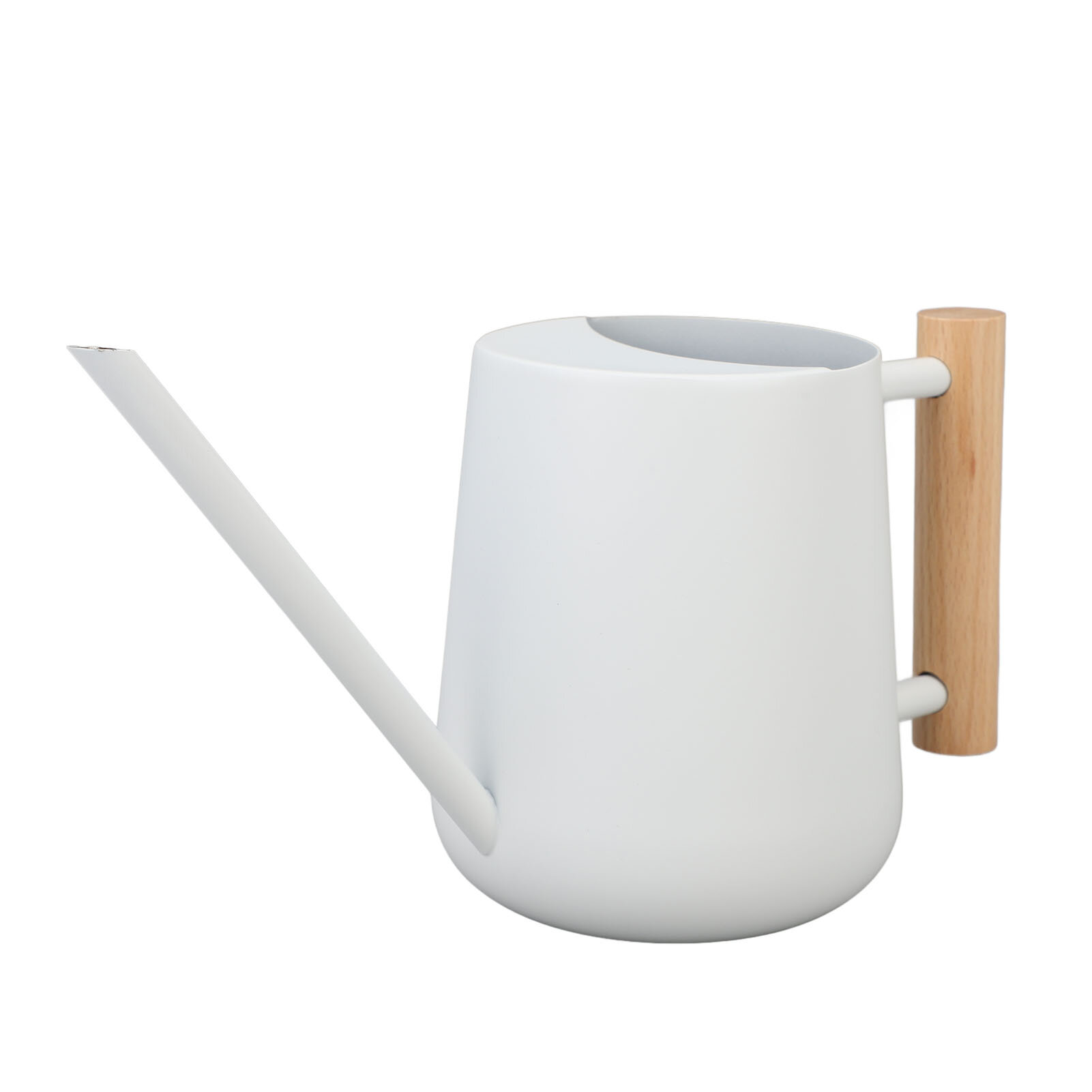 Лейка для комнатных растений Маленькие лейки для комнатных растений Садовые цветы Деревянная ручка Длинный носик Канистра для воды для полива растений на открытом воздухе Белый