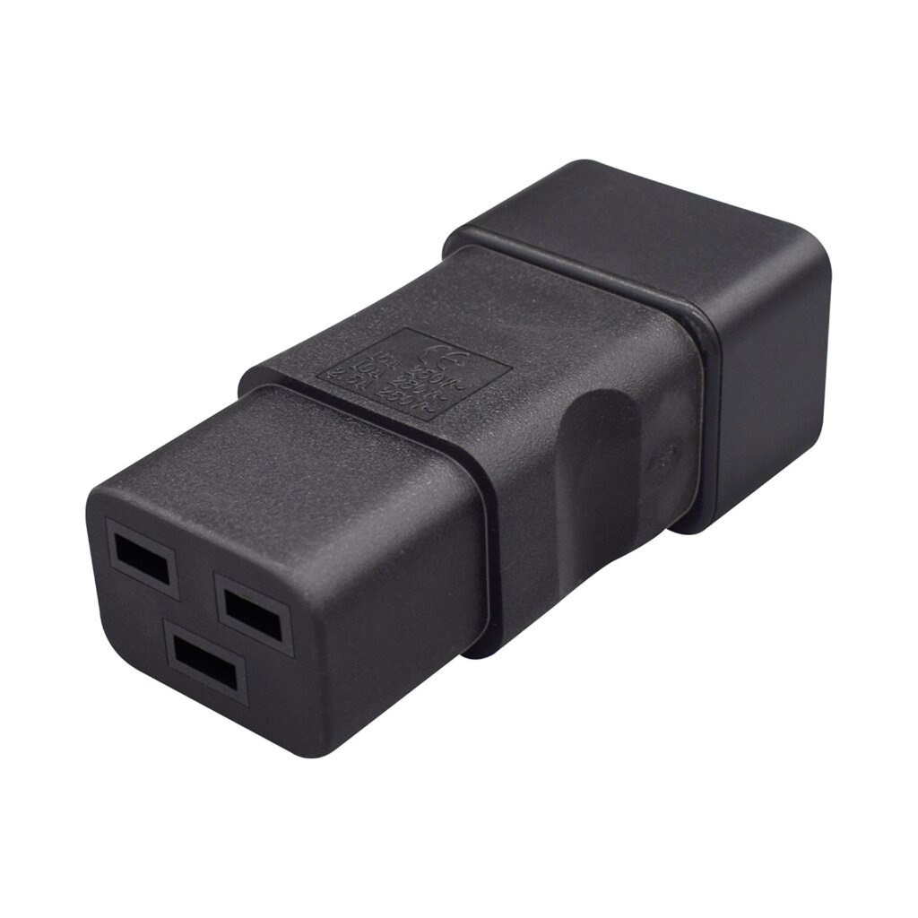 Прямой адаптер C20 от мужчины к женщине C19