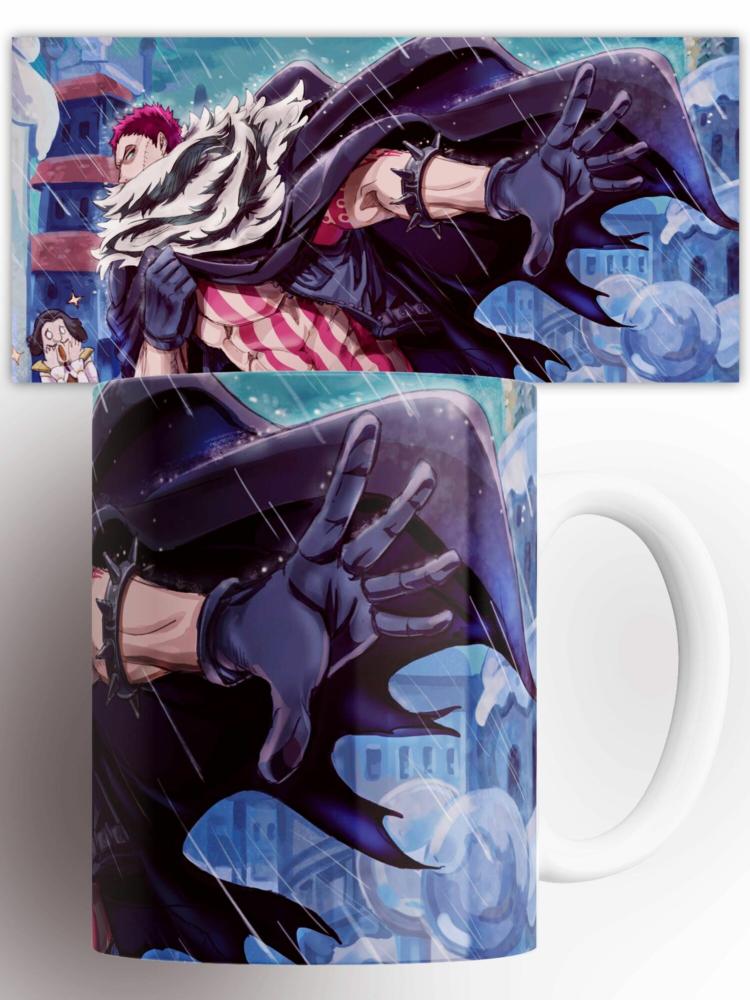 Кружка ВАН ПИС ONE PIECE Шарлотта Катакури , на подарок с принтом аниме anime 330 мл