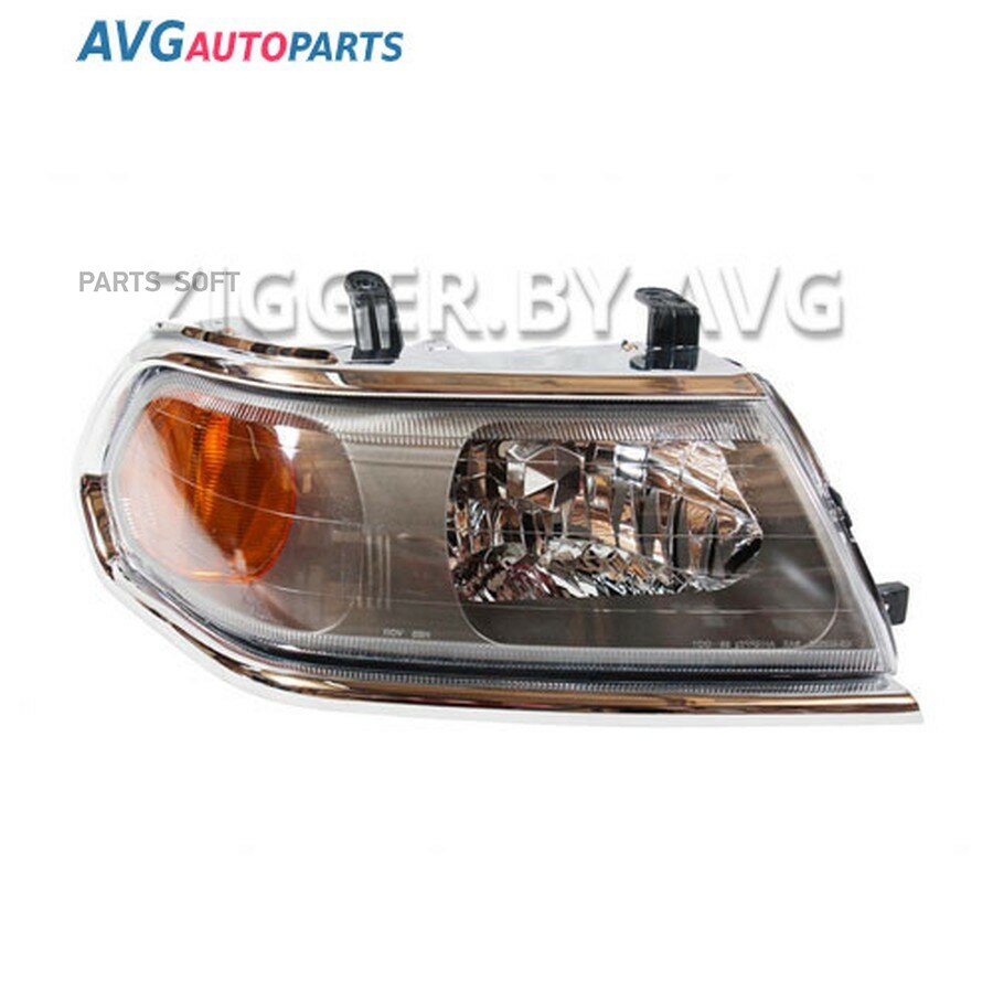 Фара электрорегулировка серый отражатель с хромированным ободом 99-09 левая TYC от официального дистрибьютора, AVG, артикул 37330121PT