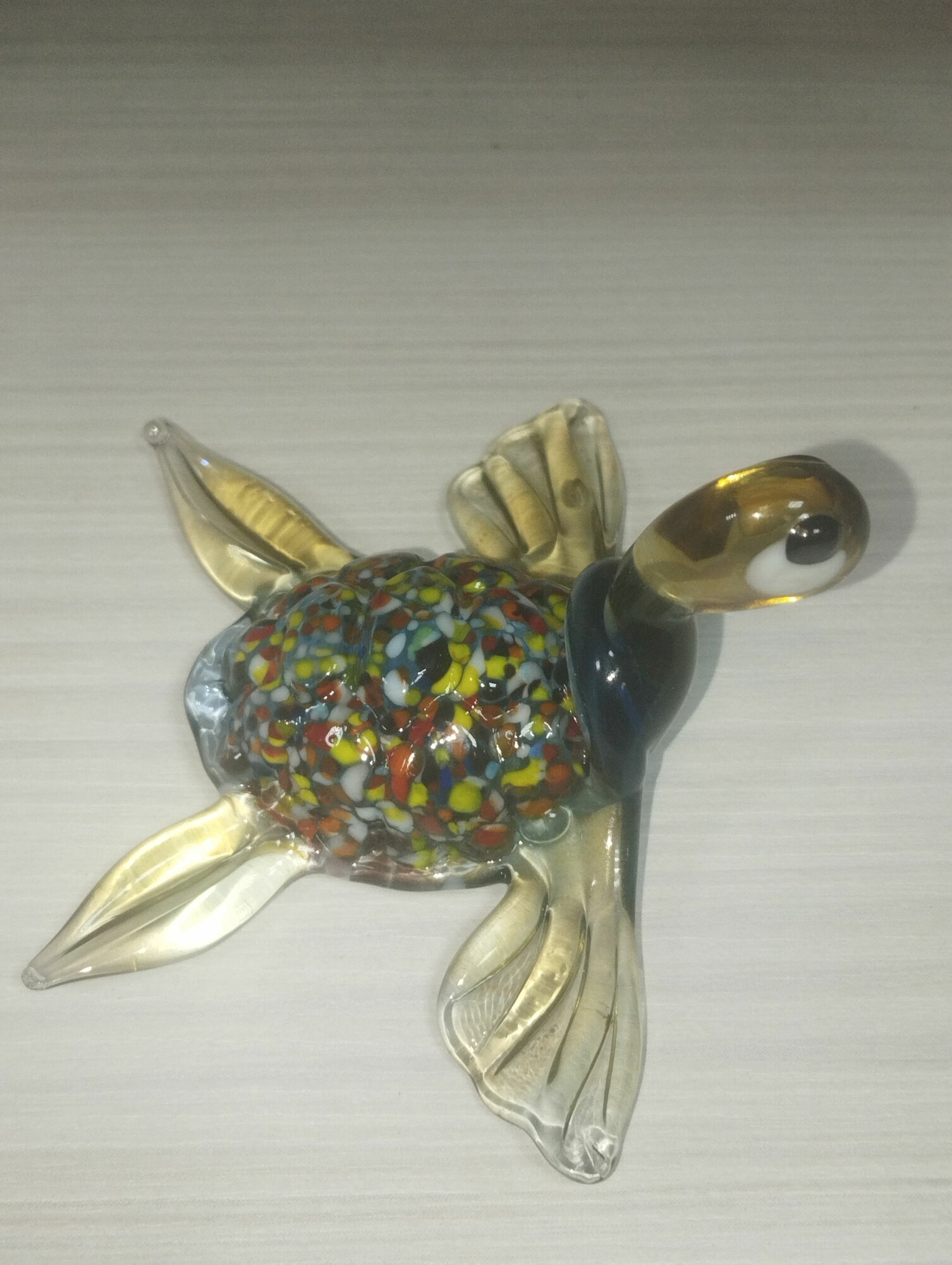 Стеклянная фигурка черепаха