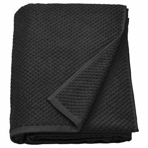 IKEA Полотенце для ванной, Бязь, 100x150 см, черный, 1 шт.